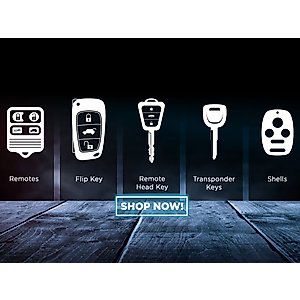 KeylessOption Just The Case Keyless Entry Remote Key Fob Shell Replacement - Black