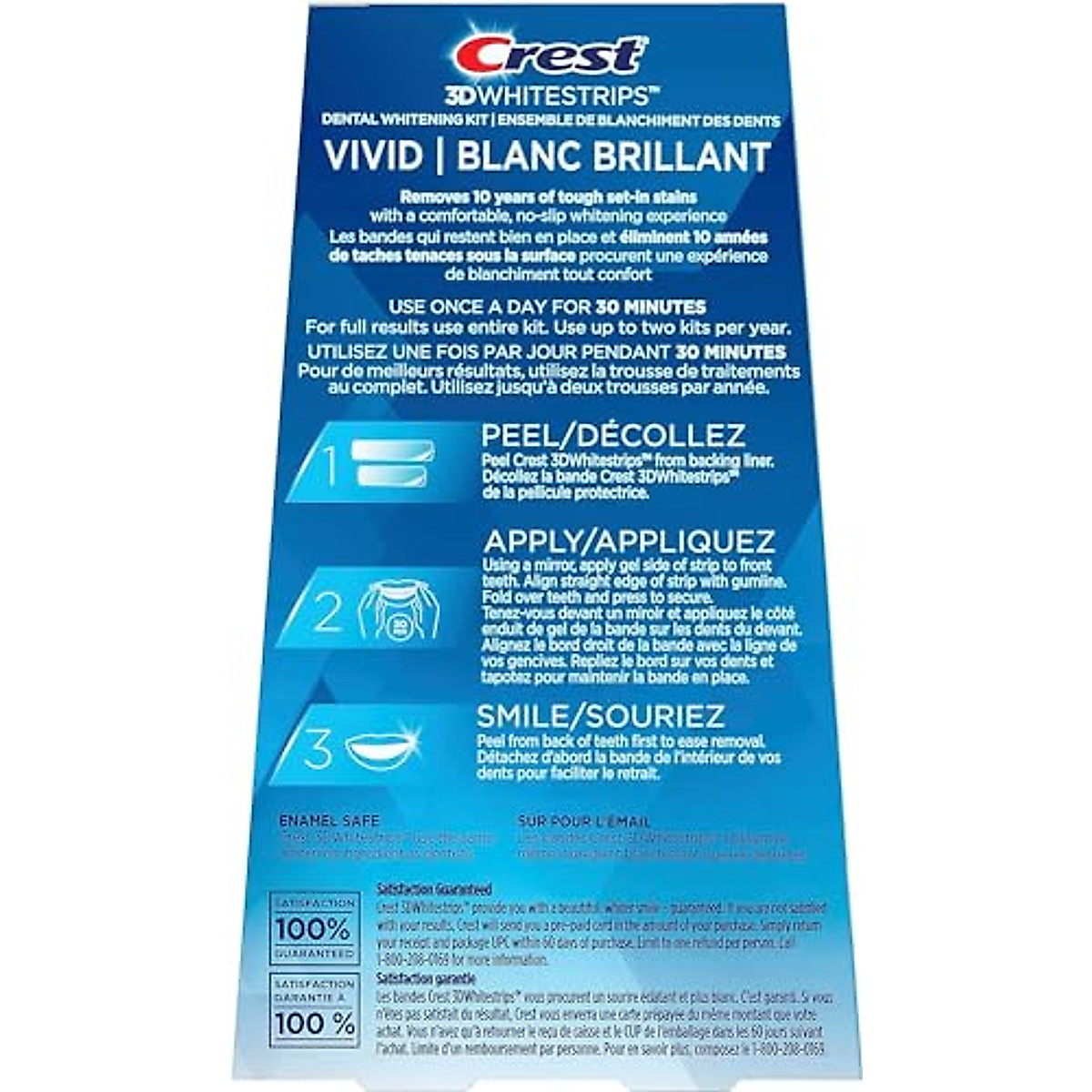 Crest 3d White Vivid Teeth Whitening Strips 10 Count