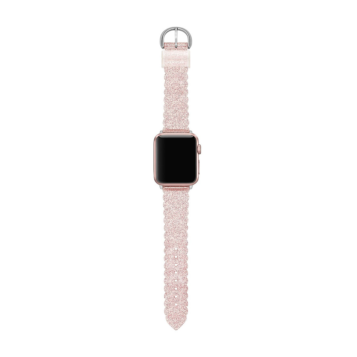 Kate Spade New York Women's Pink Glitter Jelly Band for Apple Watch®, 38/40/41mm (Model: KSS0147)