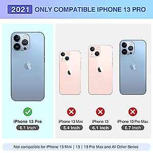 MILPROX Compatible for iPhone 13 Pro Clear Case (2021), Crystal Transparent Cover Shockproof Protective Bumper Shell with Electroplated Mirror Edge for iPhone 13 Pro 6.1"【3 Cameras】 2021-Gold