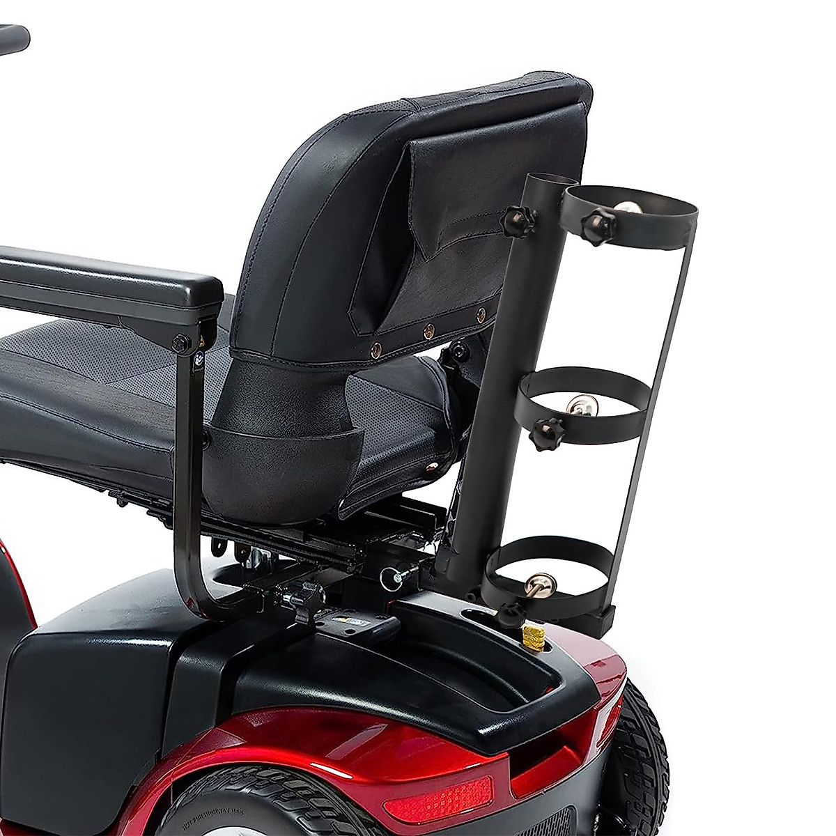 Tredre Oxygen Tank Holder Cane Holder 2 in 1 for Power Mobility Scooters, Electric Wheelchair Accessories (Works with 1"X1" Hitch Receiver Equipped), Suitable for D and E Oxygen Cylinder