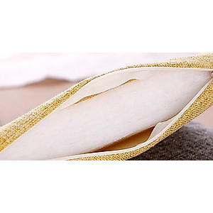 Dining Chair Cushions with Ties Set of 4,Cotton and Linen Washable Square Chair Pads with Straps Comfort and Softness Seat Cushions for Kitchen Office Chairs Living Room,18" x 18" (Beige)