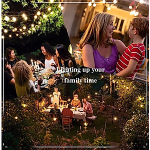 winsaLED Outdoor Light Bulbs, Replacement Bulbs for Outdoor String Lights, 2W Low Watt Light Bulbs for String Light Bulbs Replacement, UL S14 E26 120V 2700K Shatterproof 15 Pack