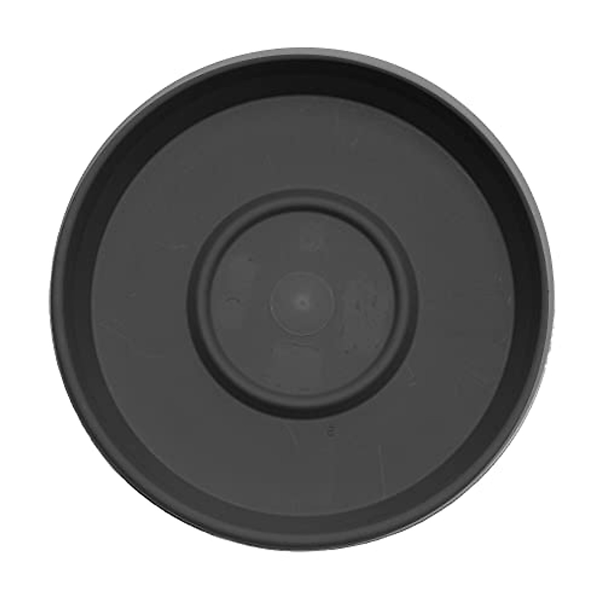 Bloem Terra Pot Round Drain Saucer: 20" - Black - Tray for Planters 15-20", Matte Finish, Durable Resin, Ribbed Bottom, for Indoor and Outdoor Use, Gardening, Planter Not Included