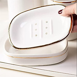 WYKDD Washing Set Ceramic Bathroom Five-Piece Set Nordic Bathroom Supplies Household Toothware Mouthwash Cup