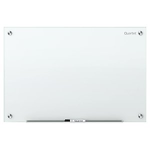 Quartet Non-Magnetic Glass Dry Erase White Board, 6' x 4' Whiteboard, Infinity Frameless Mounting, White Surface (G7248NMW)