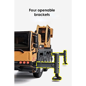 Gemini&Genius 1/50 Scale Autocrane Toys, Crane Truck Construction Vehicle, Alloy Boom Truck Engineering Car Models, Great Gifts, Collections, Cake Toppers, Room Decoration for Kids