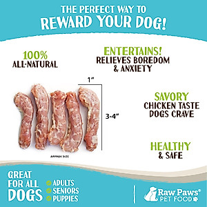 Raw Paws Frozen Raw Chicken Necks for Dogs, 20 lb - Made in USA - Raw Dog Bones - Fresh Meaty Dog Bones - Frozen Dog Bones - All-Natural Raw Meaty Bones for Dogs - Healthy Edibles Dog Bones