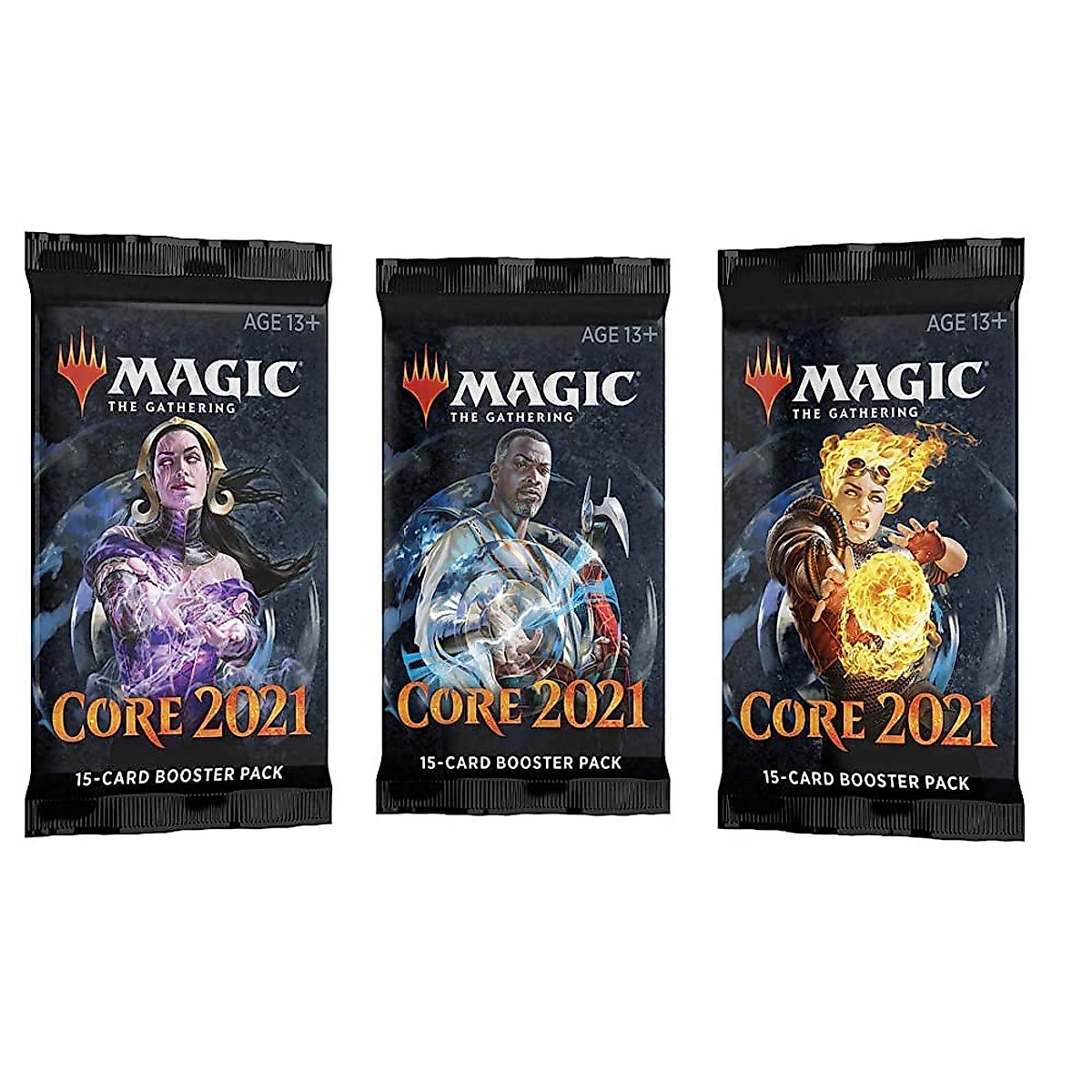 3 (Three) Booster Packs of Magic: The Gathering: Core Set 2021 M21 - 3 Booster Packs (MTG Booster Pack Draft Lot Bundle)