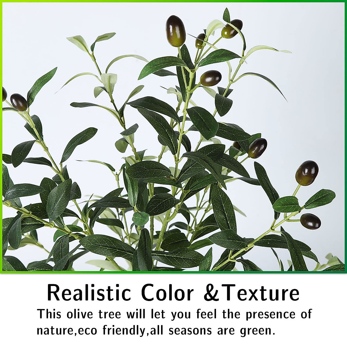 AntHousePlant Artificial Topiary Olive Tree 32 Inch Fake Olive Topiary Silk Tree Faux Olive Plant for Indoor Outdoor Home Office Garden Decor