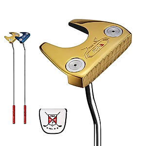 Golf Putter Right Handed for Men and Women with CNC Milled Face Available with Golf Headcover (Blue)