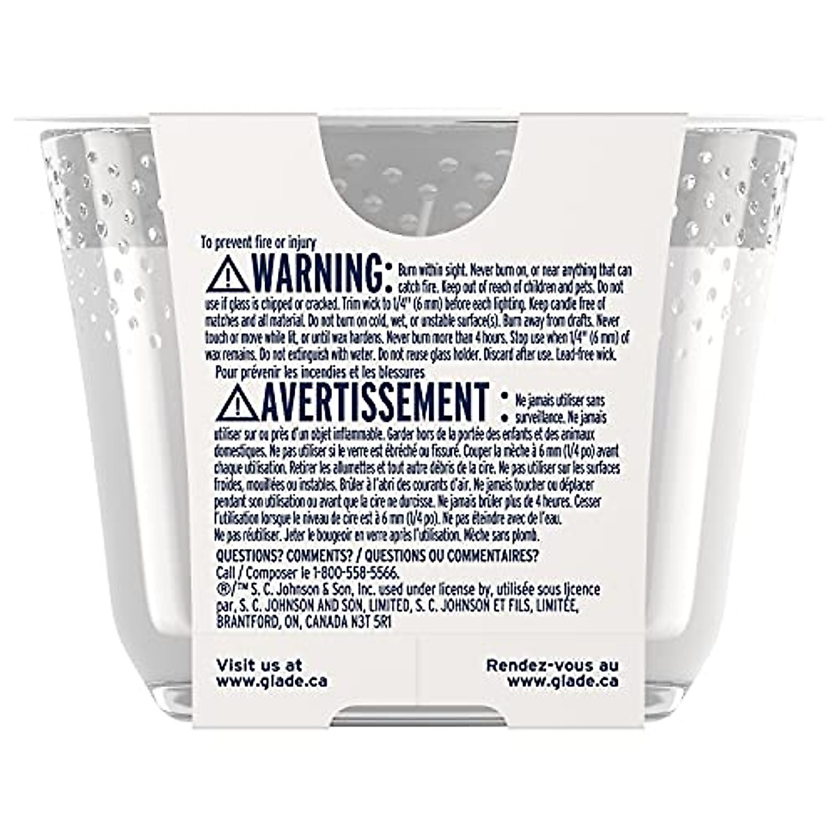 Glade Candle Sheer Vanilla Embrace, Fragrance Candle Infused with Essential Oils, Air Freshener Candle, 3-Wick Candle, 6.8 Oz, 3 Count