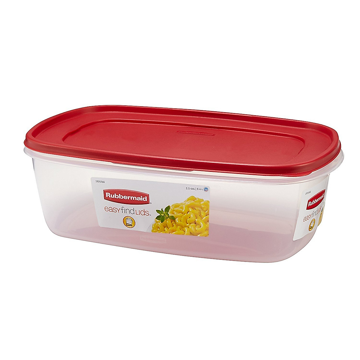 Rubbermaid 071691405382 food, 2 pack, clear with red lid