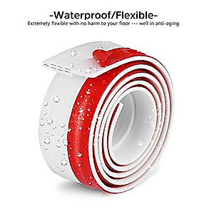 BAINING Door Draft Stopper Sweep, 3 Inches Widening Door Bottom Seal Strip Under Door Noise Blocker for Interior Doors Insulation and Soundproofing, 3" W x 39" L White (2019 New Upgrade)