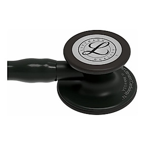 3M Health Care MMM 6163 Littman Cardiology IV Diagnostic Stethoscope, Black Finish Chestpiece, Black Tubing, 27" Length