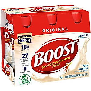 BOOST Original Balanced Nutritional Drink, Very Vanilla, 8 FL OZ (Pack of 6)