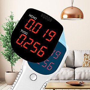 Formaldehyde Humidity Meter, 22mm HCHO TVOC Digital Meter,Air Detector, Air Moniter Controller, Indoor Air Pollution Detector for Home, Office