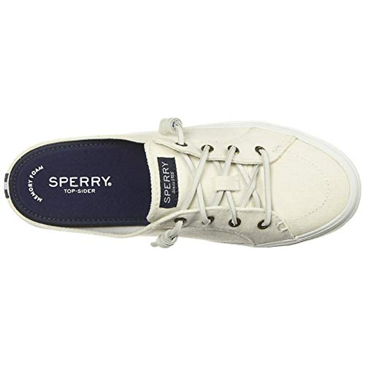 Sperry Women's Crest Vibe Mule Canvas Sneaker, White, 8.5 M US