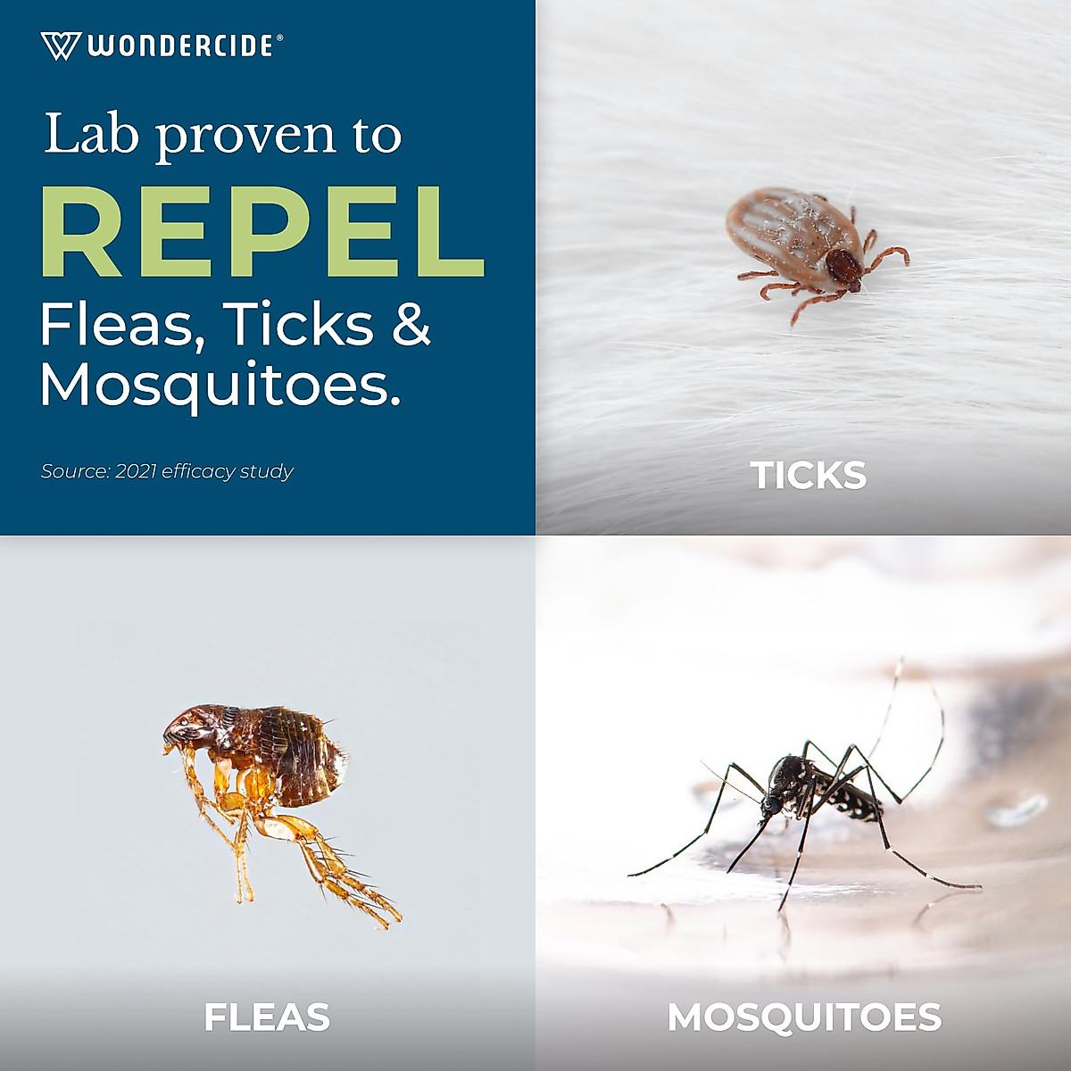 Wondercide - Flea & Tick Dog Spot On - Flea, Tick, and Mosquito Repellent, Prevention for Dogs with Natural Essential Oils - Up to 3 Months Protection - Large 3 Tubes of 0.17 oz
