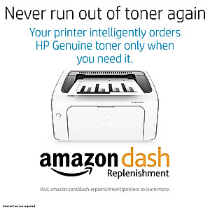 HP Laserjet Pro M12w Wireless Laser Printer, Amazon Dash Replenishment Ready (T0L46A)