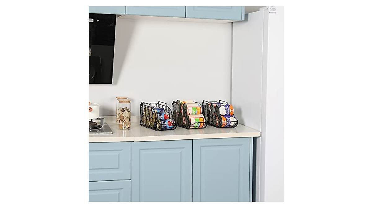 Stackable Can Dispenser Bins for Kitchen Storage - 3-Pack