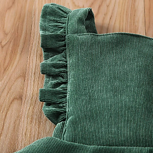 MERSARIPHY Toddler Baby Infant Tutu Sleeveless Vest Dress Backless Cute Romper Newborn Kid Ruffle Skirt, Ages for 6M-5T (Green, 4-5 T)