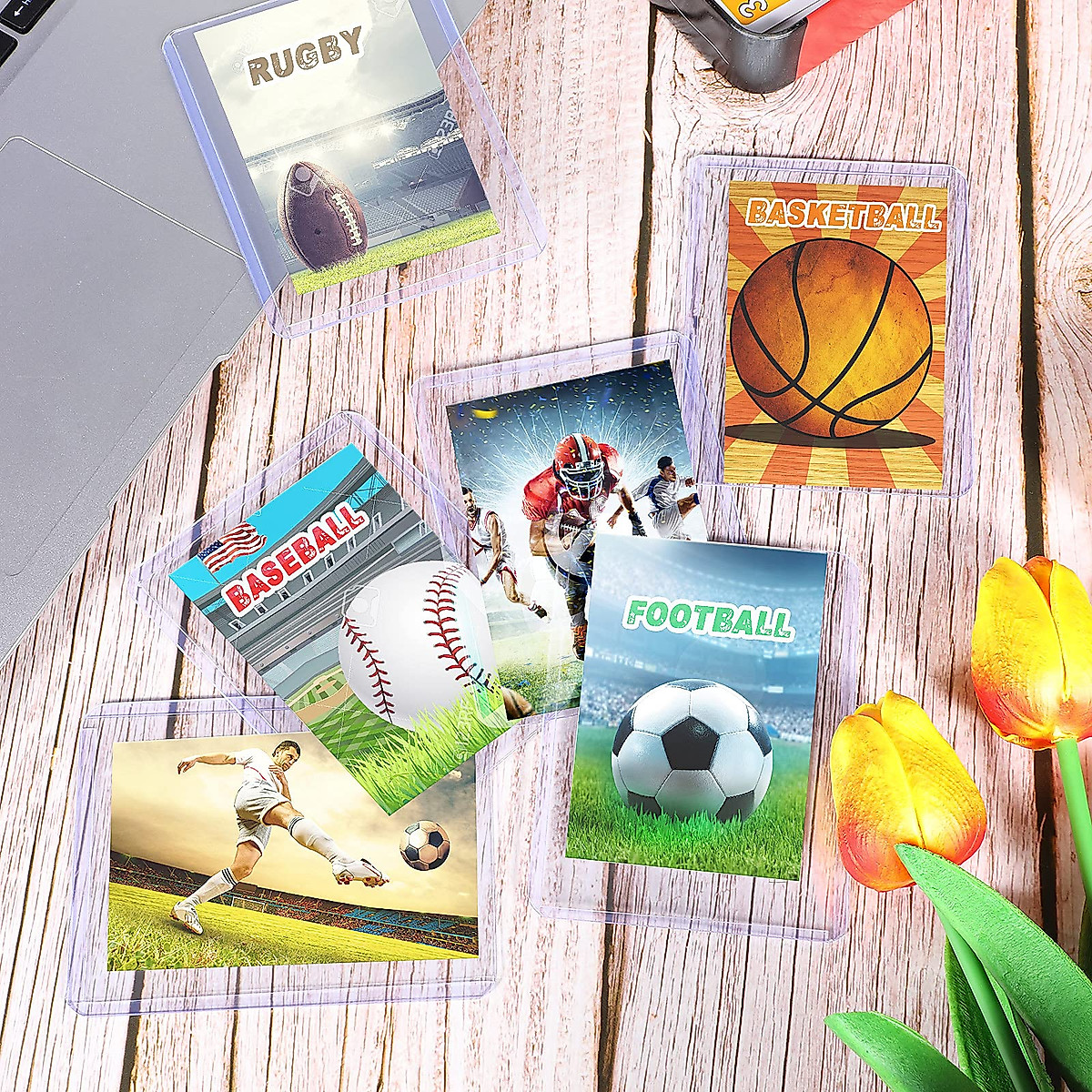 Card Sleeves Baseball Card Protectors Hard Plastic Top Loads for Cards 3 x 4 Inch Baseball Card Sleeves Trading Card Sleeves PVC Holder for Sports Baseball Football Game Cards (60 Pieces)