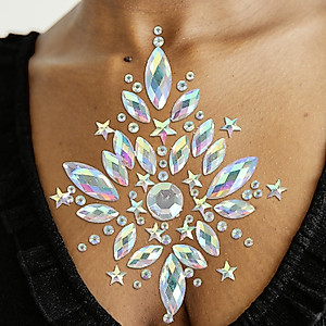 Rhinestone Face Gems Body Jewelry Stickers Rhinestone Women Bra Breast Pasties Carnival Party Body Stickers