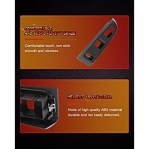 cciyu Light Gray and Black Window Switch Bezel Front Left Drivers Side Replacement Fits for Chevy Silverado 1500 2500 3500 2004-2006 for GMC Sierra 1500 2500 3500 2004-2006 Replace 89045124