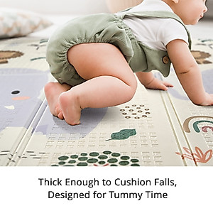 Baby Play Mat, 79x71 Foldable Play Mat for Baby, Extra Large Non-Toxic Tummy Time and Crawling Mat, Thick Foam Play Mat for Baby, Reversible Portable Baby Floor Mat for Infant, Toddler