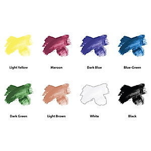 AMACO Non-Toxic Semi-Moist Underglaze Set - A in Pan, 1.5 oz, Assorted Color, Set of 8