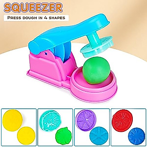 Dough Tool Sets for Kids Toddlers,Cute Dough Accessories with Rolling Pin Dough Mat Storage Box,Party Pack Dough Toys for Kids Age 2-4 3-5 4-8,Educational Toys Gift for Birthday Christmas Boys Girls