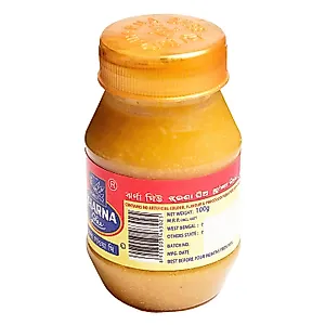 Jharna Pure Ghee 100g (3.6 Ounce) Premium Quality Original Grass-Fed Clarified Butter, Farmed With Organic Cow Milk, Contains No Artificial Color, Natural and Flavorful aromatic delight from the Iconic brand of India