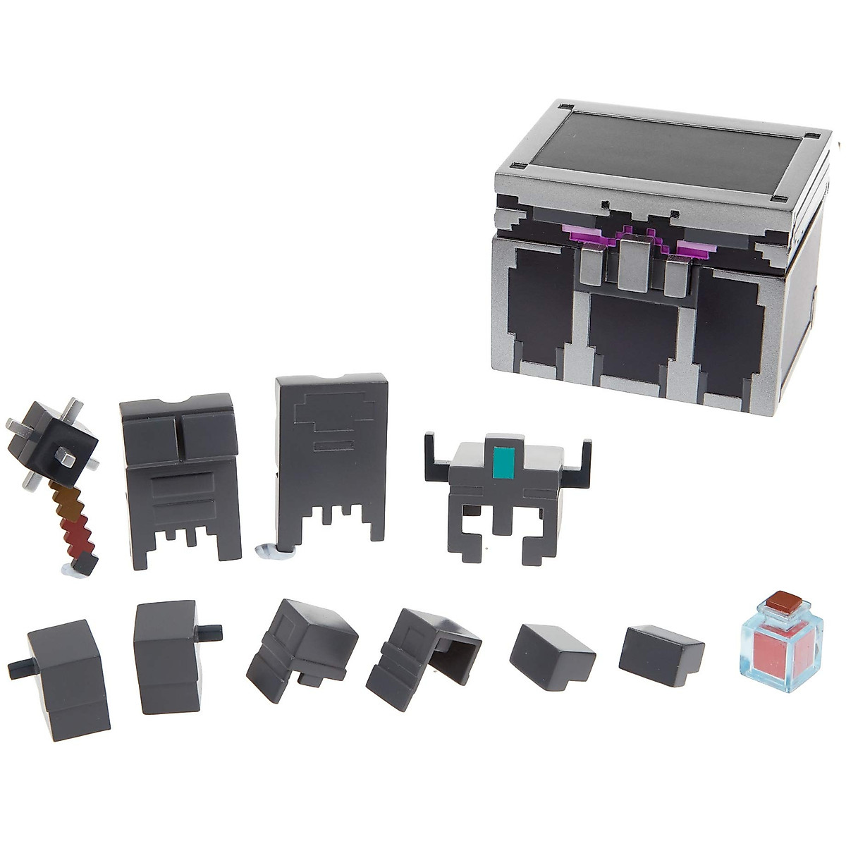 Mattel Minecraft Dungeons Battle Chest with Accessories, Action and Adventure Toy Based on Video Game, for Storytelling Play and Display, Gift for Kids Age 6 and Older