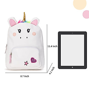 Unicorn Backpack for Girls, Kids Mini Backpacks, Toddler Bag for Kindergarten