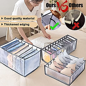 TIGARI Wardrobe Clothes Organizer, Drawer Organizer for Clothing, Closet Organizers and Storage, Drawer Dividers for Clothes, Mesh Separation Box for Thin Jeans, Trousers, T-shirts, Skirts