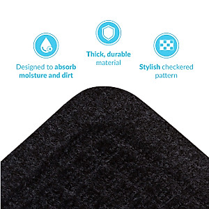 Urinal Mats (8 Pack) - Bathroom Urinal Mat for Floor - Dark Gray Commercial Splash Mats for Men's Restroom