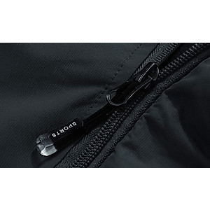 Spmor Men's Outdoor Sports Hooded Windproof Jacket Waterproof Rain Coat Black XX-Large