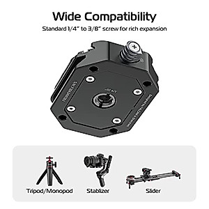 ULANZI F38 Quick Release Plate Base Mount with 1/4" 3/8" Screw Thread, FALCAM F38 Quick Release System QR Base Mount Camera Tripod Mount Adapter (Only Base Mount, Top Plate NOT Include)