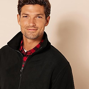 Amazon Essentials Men's Full-Zip Fleece Jacket - Discontinued Colors, Black, Large