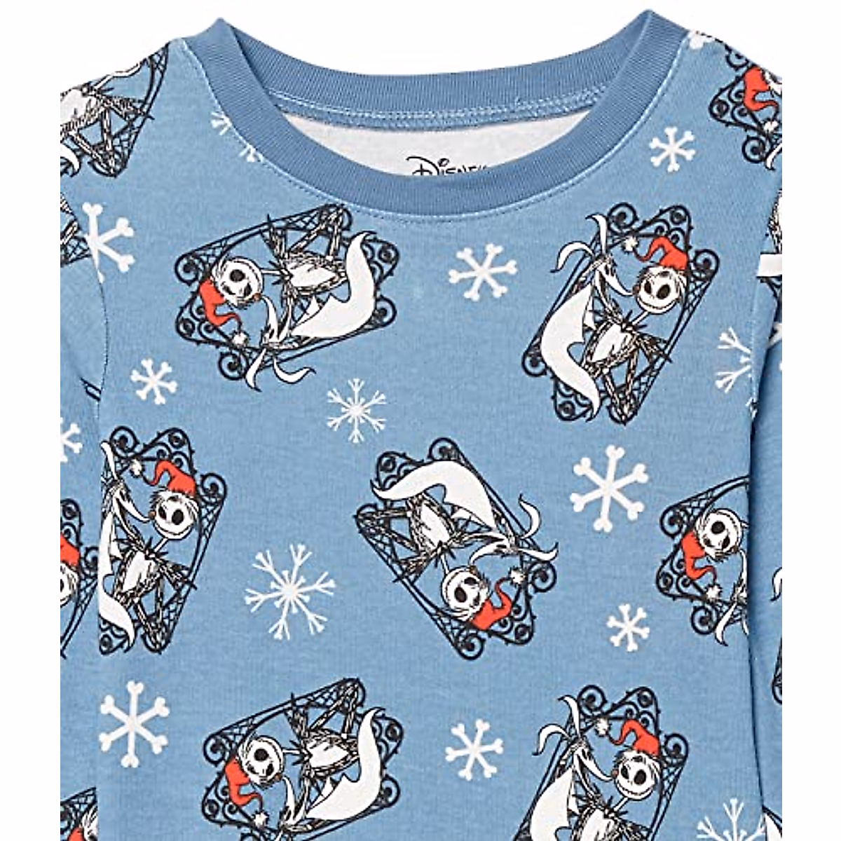 Amazon Essentials Disney | Marvel | Star Wars Unisex Kids' Snug-Fit Cotton Pajama Sleepwear Sets, Nightmare Santa Jack, 12