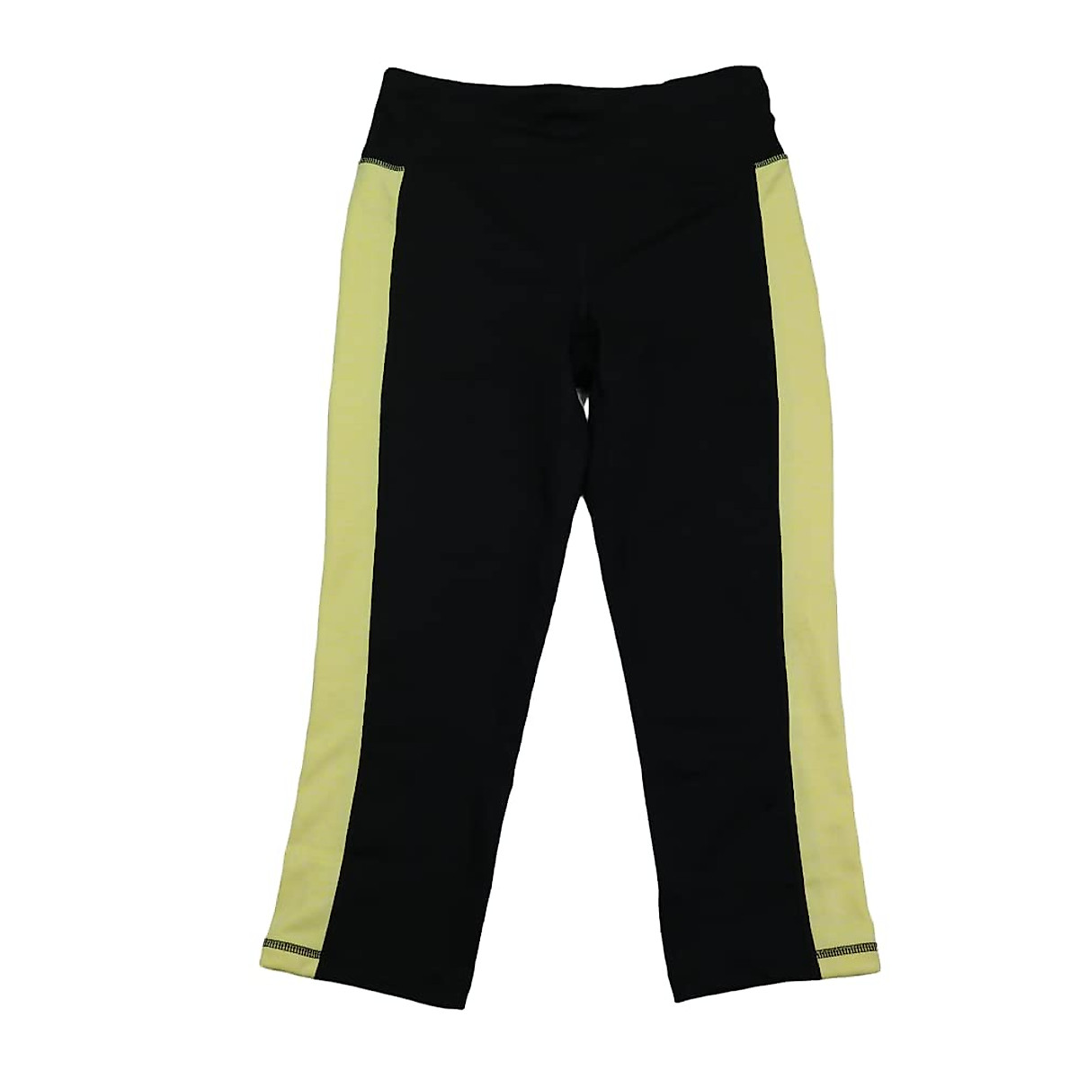 Ideology Colorblocked Cropped Leggings, Small (Noir English Yellow)