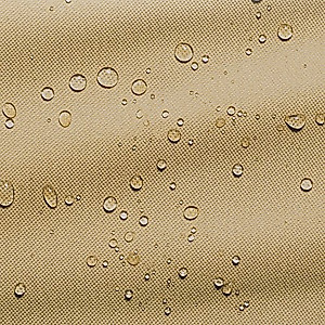 Classic Accessories Terrazzo Water-Resistant 24 Inch Round Ottoman/Coffee Table Cover, Outdoor Table Cover, Sand