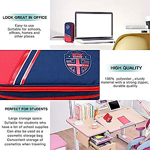 Large Capacity Pencil Case,Uhans Pencil Pouch with Double Zipper and 100% Polyester Sturdy Material,Pencil Box for Kids Can Be Multi Used in School and Office Makeup Bag