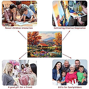 Coolstek Paint by Numbers Kits for Kids Adults Beginner, DIY Acrylic Oil Painting On Canvas,16 x 20 inch Autumn Fields-Without Frame