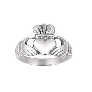 Finejewelers Sterling Silver Polished Claddagh Hands Holding Heart Crown Ring Size 7