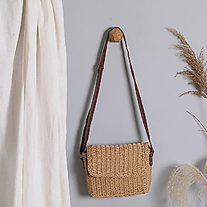 LIUZH Handmade Handbag Women Summer Beach Tote Woven Casual Bohemia Knitted Shoulder Bag (Color : D, Size : 1)