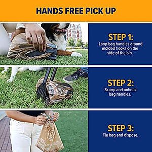 Petmate Arm & Hammer Swivel Bin & Rake Heavy Duty Waste Bags With Fresh Scent with Activated Baking Soda for Maximum Odor Control, 20 Count Refill Bags for Pooper Scooper