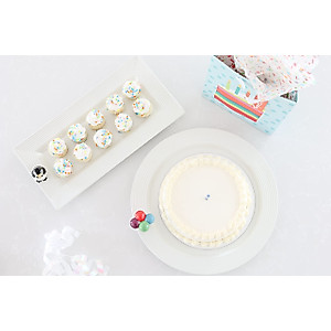 Nora Fleming Stoneware Bread Tray - Serving Platter for Appetizers, Side Dishes, and Dinners - Rectangular Design - Pair with One of Our Hand-Painted Minis - White