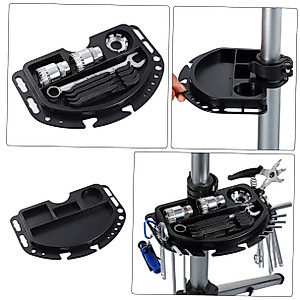 VANZACK 6 Pcs Bike Repair Station Tripod Base Stand Repair Stand Bike Stand Bike Maintenance Bike Repair Rack Work Tray Mechanic Tool Bike Parking Bracket Mechanical Workbench Dedicated